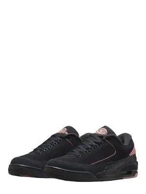 JORDAN Jordan 2/3 Low Top Sneaker Black/ Rust Pink