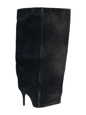 Balenciaga Denim Boots - Black