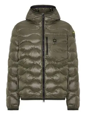 BLAUER. Logo-patch Padded Jacket - Green