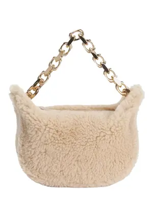 Fabiana Filippi Shearling Eyelet Bag - Neutrals