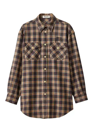 MIU MIU Miu Miu Tartan Wool Shirt