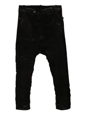 Boris Bidjan Saberi Moulded Drop-crotch Jeans - Black