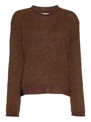 Izzue Crew-neck Jumper - Brown
