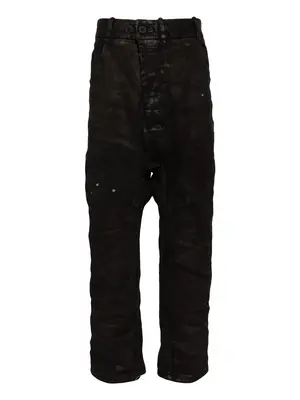 Boris Bidjan Saberi Asymmetric Drop-crotch Jeans - Black