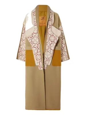 Thank You Have A Good Day Crosby Patchwork Coat - Brown