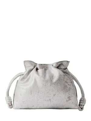 Loewe Loewe Flamenco Mini Clutch Silver