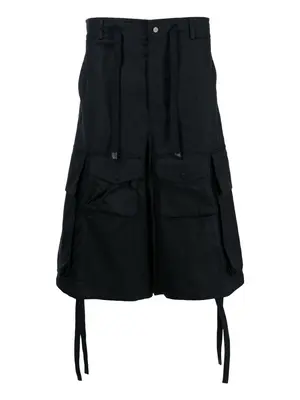 Moncler Drop-crotch Cargo Shorts - Black