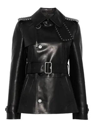 Burberry Leather Jacket - Black