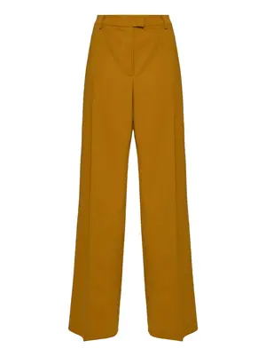 La DoubleJ Pressed-crease Flared Trousers - Yellow