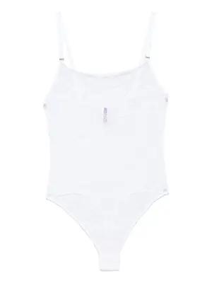 MAISON CLOSE Flashback Thong Bodysuit - White