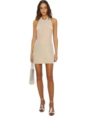 REFORMATION Avielle Velvet Mini Dress - Ivory
