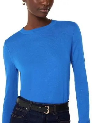 Whistles Sparkle Crewneck Top - Blue