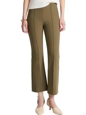 Vince Mid-rise Pintucked Cropped Pants - Cypress