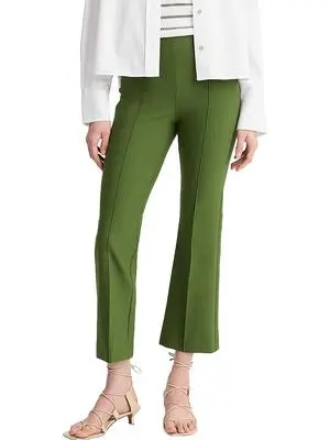 Vince Mid-rise Pintucked Cropped Pants - Herb