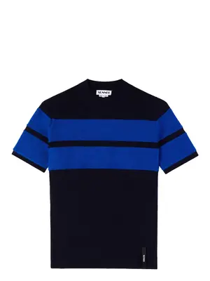 Sunnei Striped Short-sleeve T-shirt - Blue