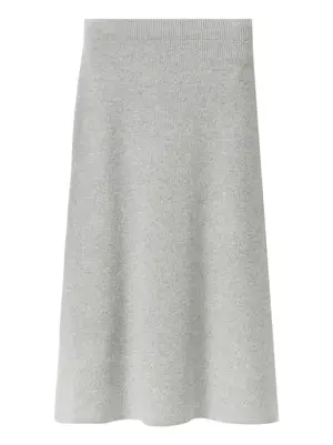 Fabiana Filippi Ribbed-knit Midi Skirt - Grey