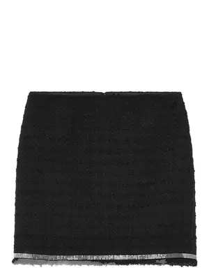 Versace Heritage Tweed Mini Skirt - Black