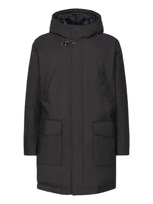 FAY Hooded Padded Coat - Black