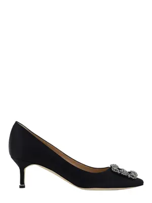 MANOLO BLAHNIK Manolo Blahnik 30mm Hangisi Satin Pumps