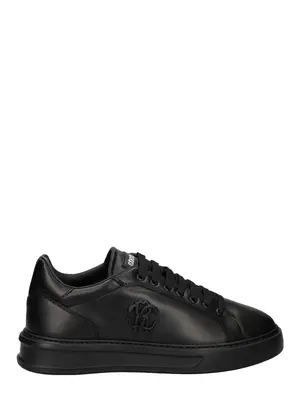 Roberto Cavalli Logo-plaque Trainers - Black