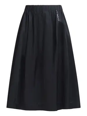 Marni Logo-embroidered Midi Skirt - Black
