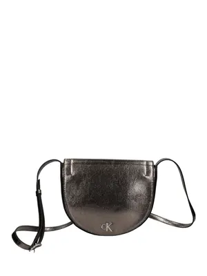 Calvin Klein Metallic Faux-leather Crossbody Bag - Brown