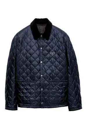 Prada Quilted Jacket With Removable Inner Vest - Blue
