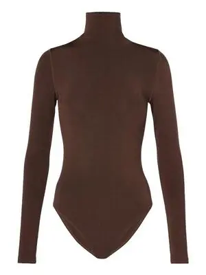 Wolford Colorado Turtleneck Bodysuit Brown