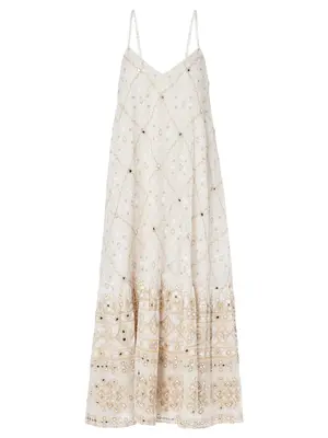 JULIET DUNN Mosaic Printed Midi Dress - Neutrals