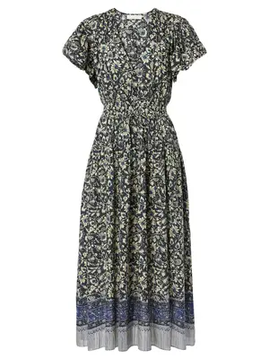 Ulla Johnson Lyria Floral Cotton-blend Midi Dress - Multicoloured