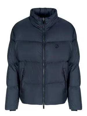 Giorgio Armani GIORGIO ARMANI Goose-Down Padded Bomber Jacket Blue