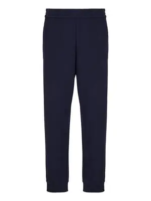Giorgio Armani Cotton And Cashmere Joggers - Blue