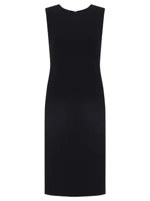 Giorgio Armani Silk Sheath Dress - Navy Blue