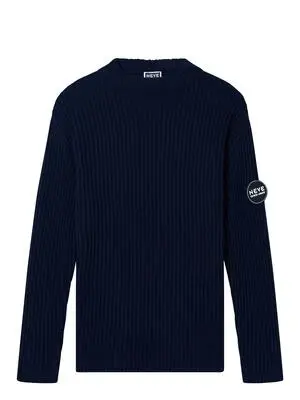 Giorgio Armani Wool And Cashmere Fisherman's Rib Knit Jumper - Blue