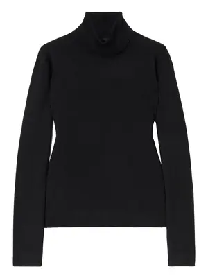 LESET James Wool Turtleneck Sweater - Black