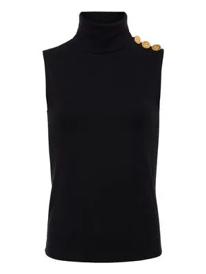 L'Agence L'Agence Ceci Sleeveless Turtleneck Top Coffee Bea