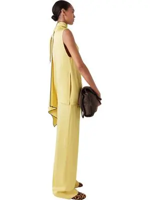 Stella McCartney Low-Rise Straight-Leg Trousers Chamomile