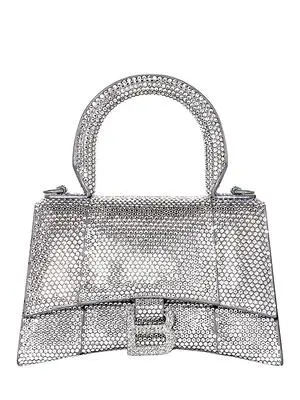 BALENCIAGA Balenciaga Hourglass Top Handle Bag With Rhinestones