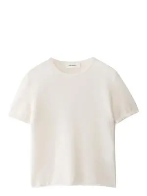 LISA YANG Lisa Yang Store The Ira T-Shirt In Featherlight Cashmere Ivory