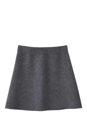 LISA YANG STORE The Clare Knit Mini Skirt - Graphite