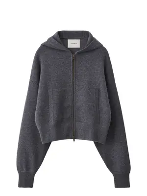LISA YANG STORE Lilia Hooded Cashmere Cardigan - Graphite