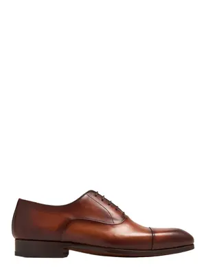 Magnanni Leather Oxford Shoes - Brown