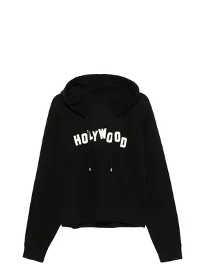 Loewe Cotton Jersey 'holywood' Print Hoodie - Black