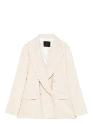 JOSEPH Jaden Double-breasted Blazer - Neutrals