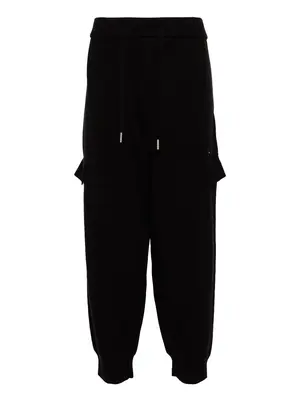 SONGZIO Panther Knitted Track Pants - Black