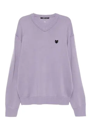 SONGZIO Panther V-neck Sweater - Purple