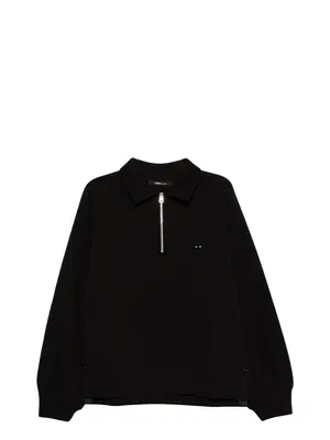 SONGZIO Half Zip Collared Sweatshirt - Black