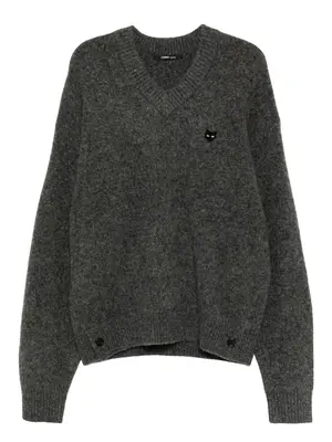 SONGZIO Love Panther Mohair Jumper - Grey