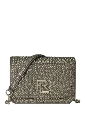 Ralph Lauren Crystal-embellished Satin Bag - Grey