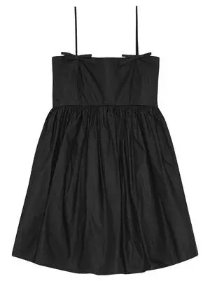 GANNI Poplin Mini Dress - Black